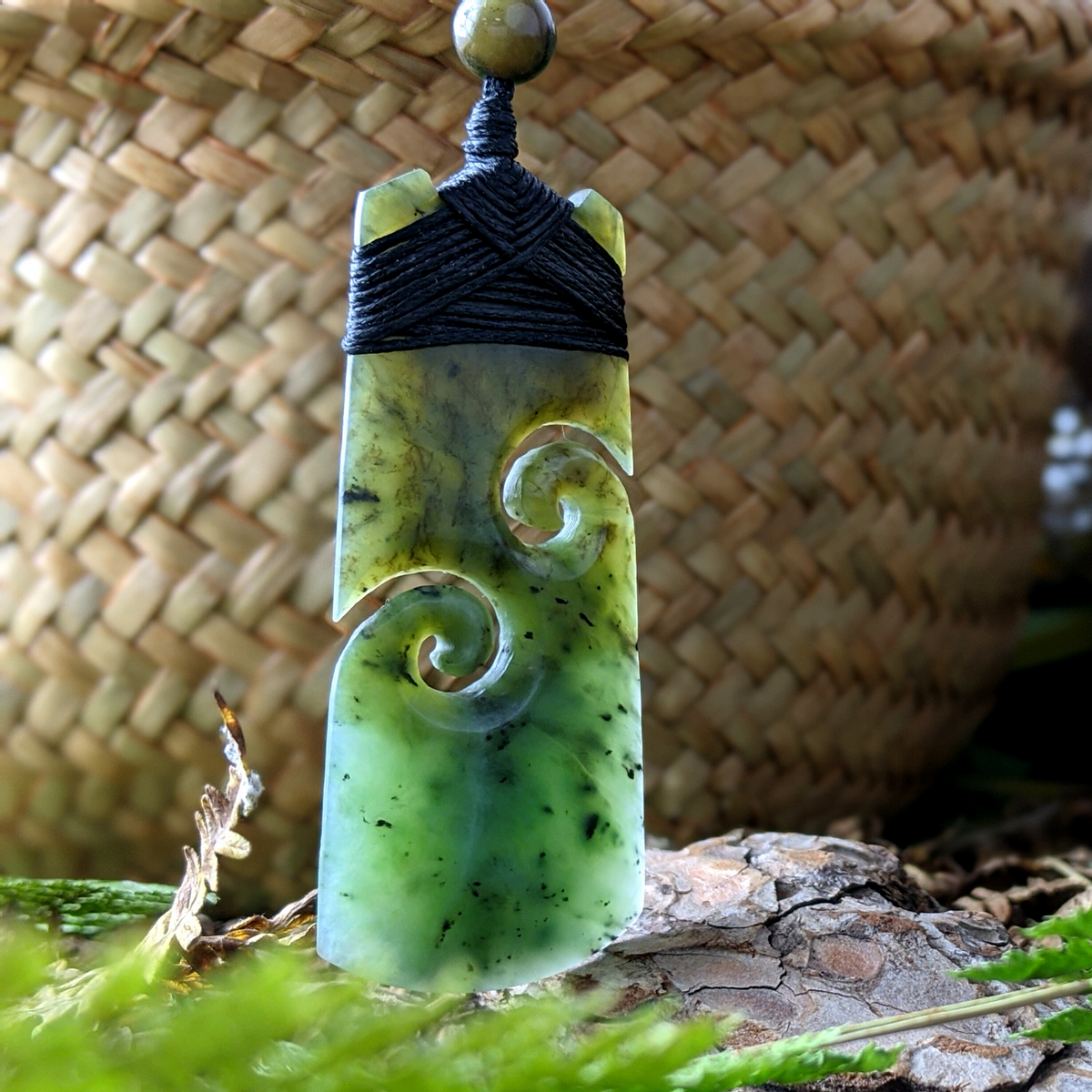 Nephrite Jade Maori Double Koru Toki Pendant Necklace Hand Carved ...